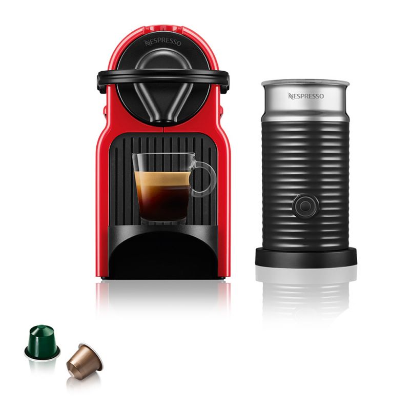 Cafetera Nespresso INISSIA Red + Aeroccino I319648