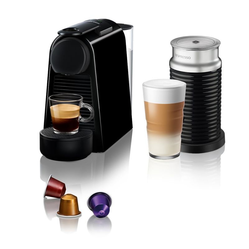 Cafetera Nespresso Essenza Mini D Black + Aeroccino A3K D30-AR-BK-NE2