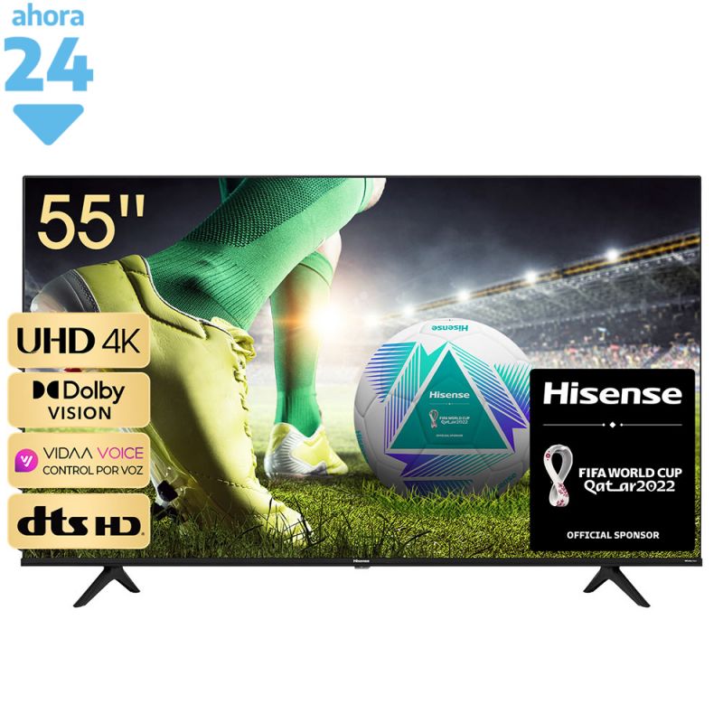 Smart TV 55" Hisense UHD 4K 55A64H Negro