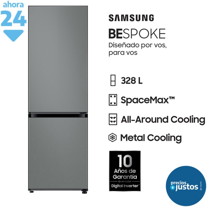 Heladera C/Freezer Combi 328Lts Samsung Bespoke RB33A307031 Inverter No ...