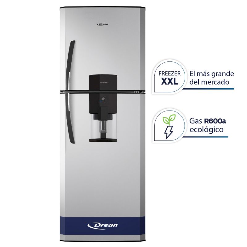 Heladera C/Freezer Cíclica 392Lts Drean HDR400F11S C/Dispenser Gris ...