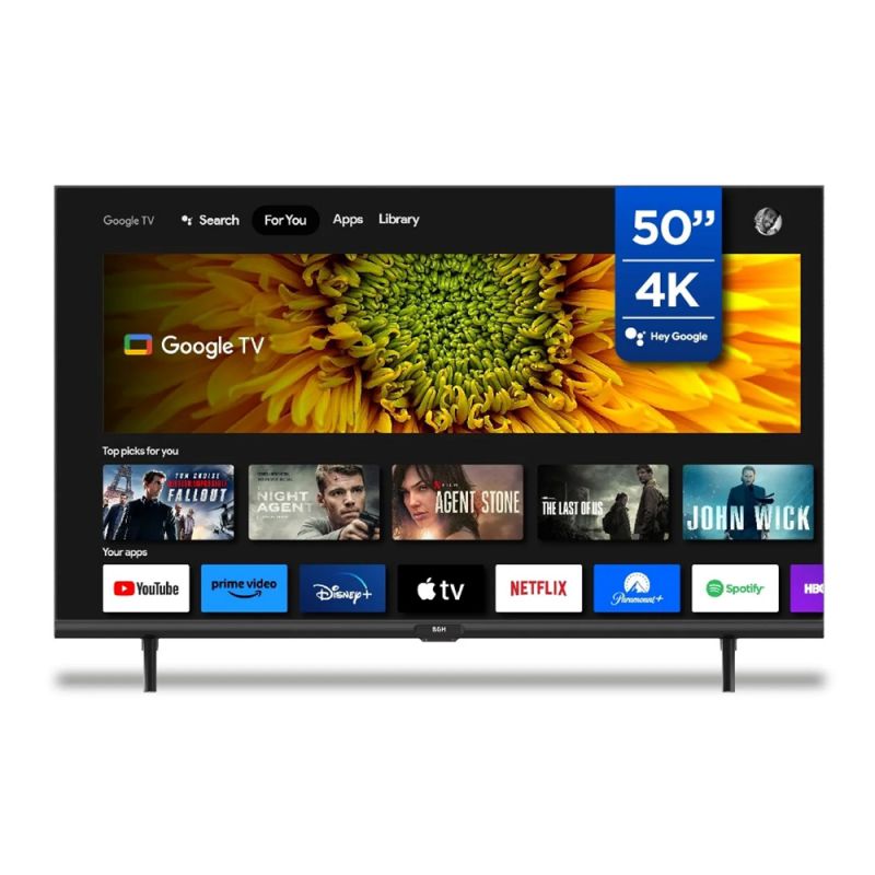 Smart TV 50" BGH 4K UHD B5023US6G Google TV Negro