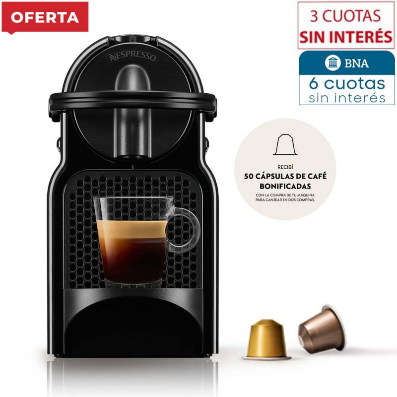 Cafetera Nespresso INISSIA D40-AR-BK-NE4 Black