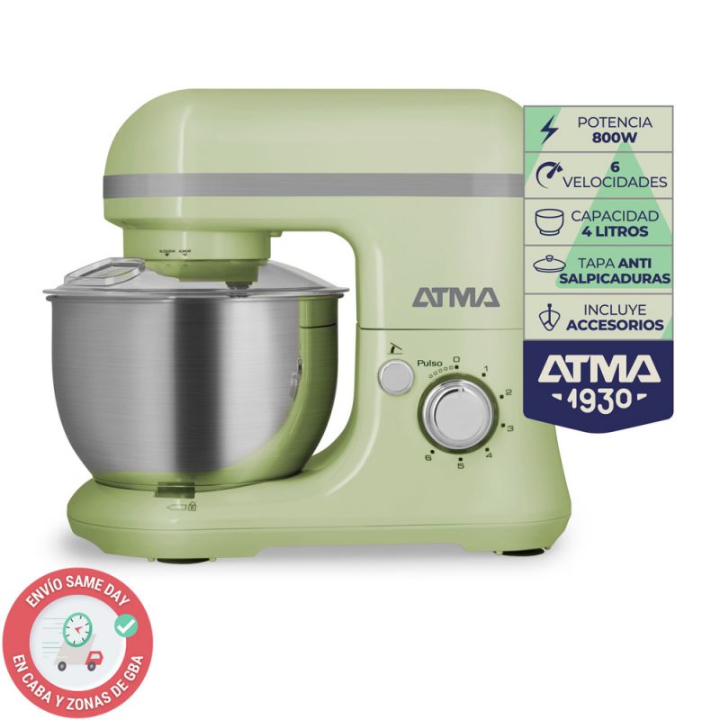 Batidora Planetaria Con Bowl Atma BPAT21GRP Verde