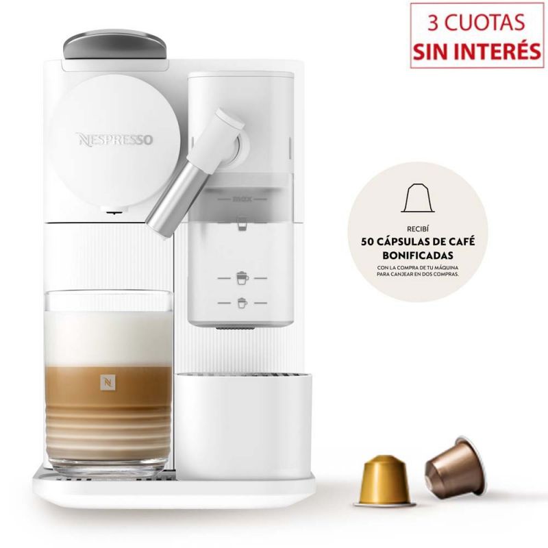 Cafetera Nespresso Lattissima One White F121-AR-WH-NE Beige