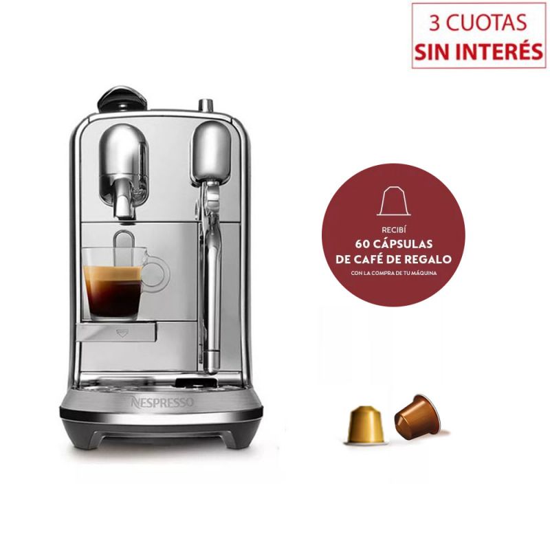 Cafetera Nespresso Creatista Plus Metal J520-AR-ME-NE