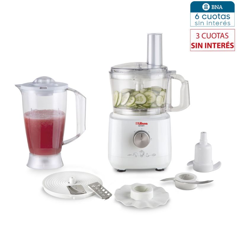 Multiprocesadora + Licuadora Liliana Experty AM730 6 en 1 700W Blanco