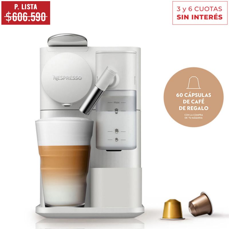 Cafetera Nespresso Lattissima One White F121-AR-WH-NE Beige