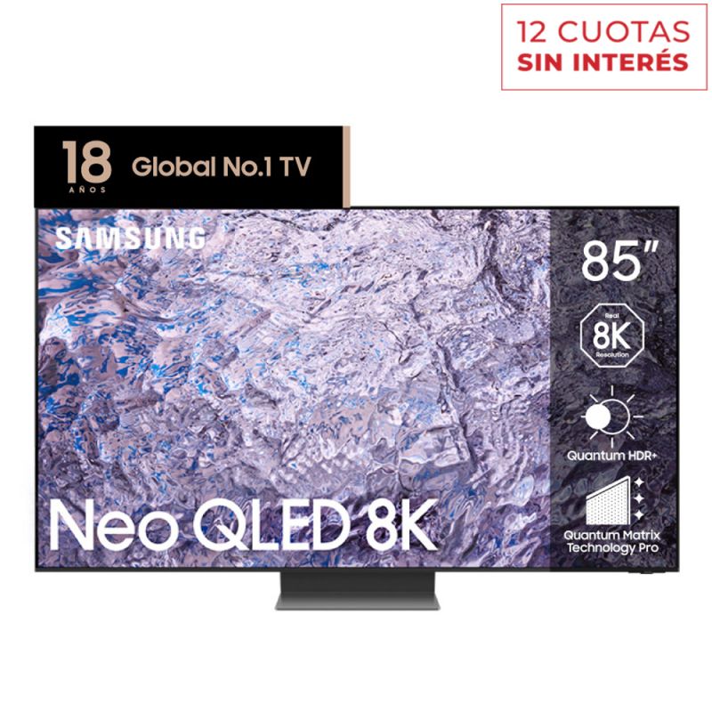 Smart TV 85" Samsung Neo QLED 8K QN85QN800BGCZB Negro