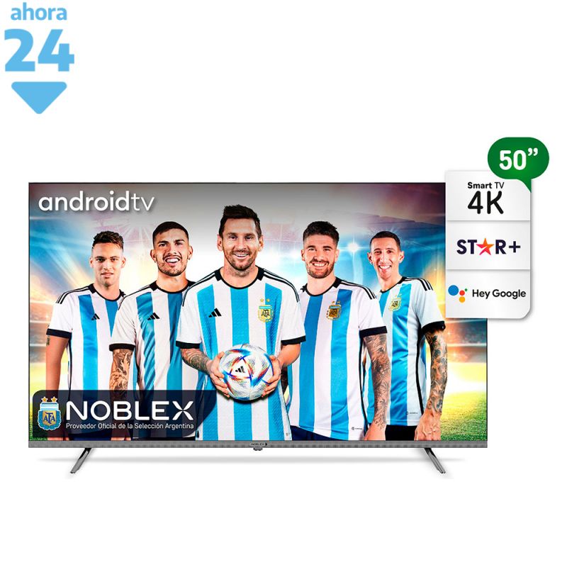 Smart TV 50" Noblex UHD 4K DR50X7550 Android Negro