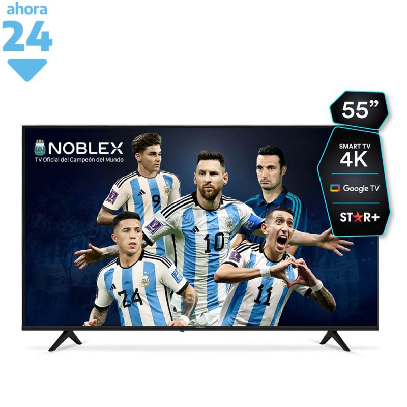 Smart TV 55" Noblex UHD 4K DK55X7500 Google TV Negro