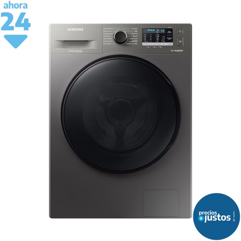 Lavarropas Automático Samsung WW95AA046BXUBG 9.5kg 1400rpm Inverter Silver