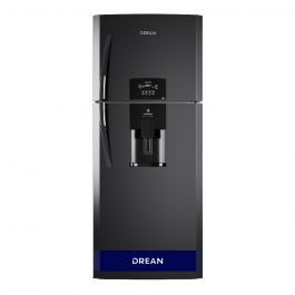 Heladera C/Freezer 360Lts Drean HDR380N12N C/Dispenser No Frost Black Steel